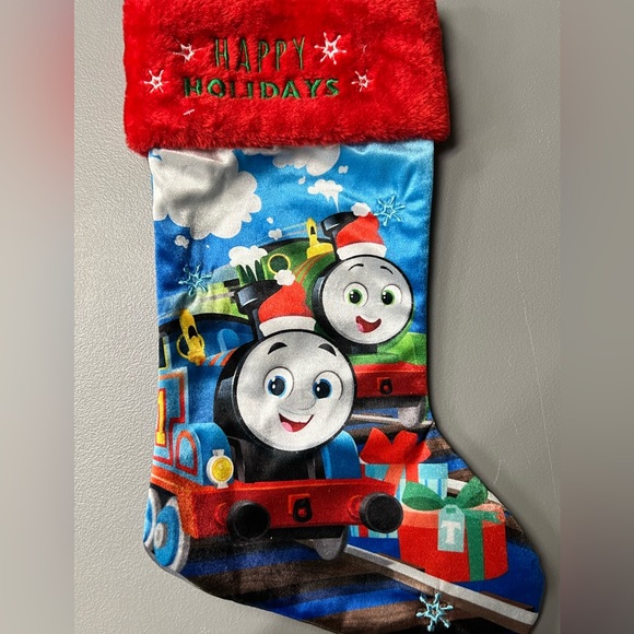 Thomas & Friends | Holiday | Thomas And Friends Thomas The Tank 2 Inch Velour Christmas Stocking ...